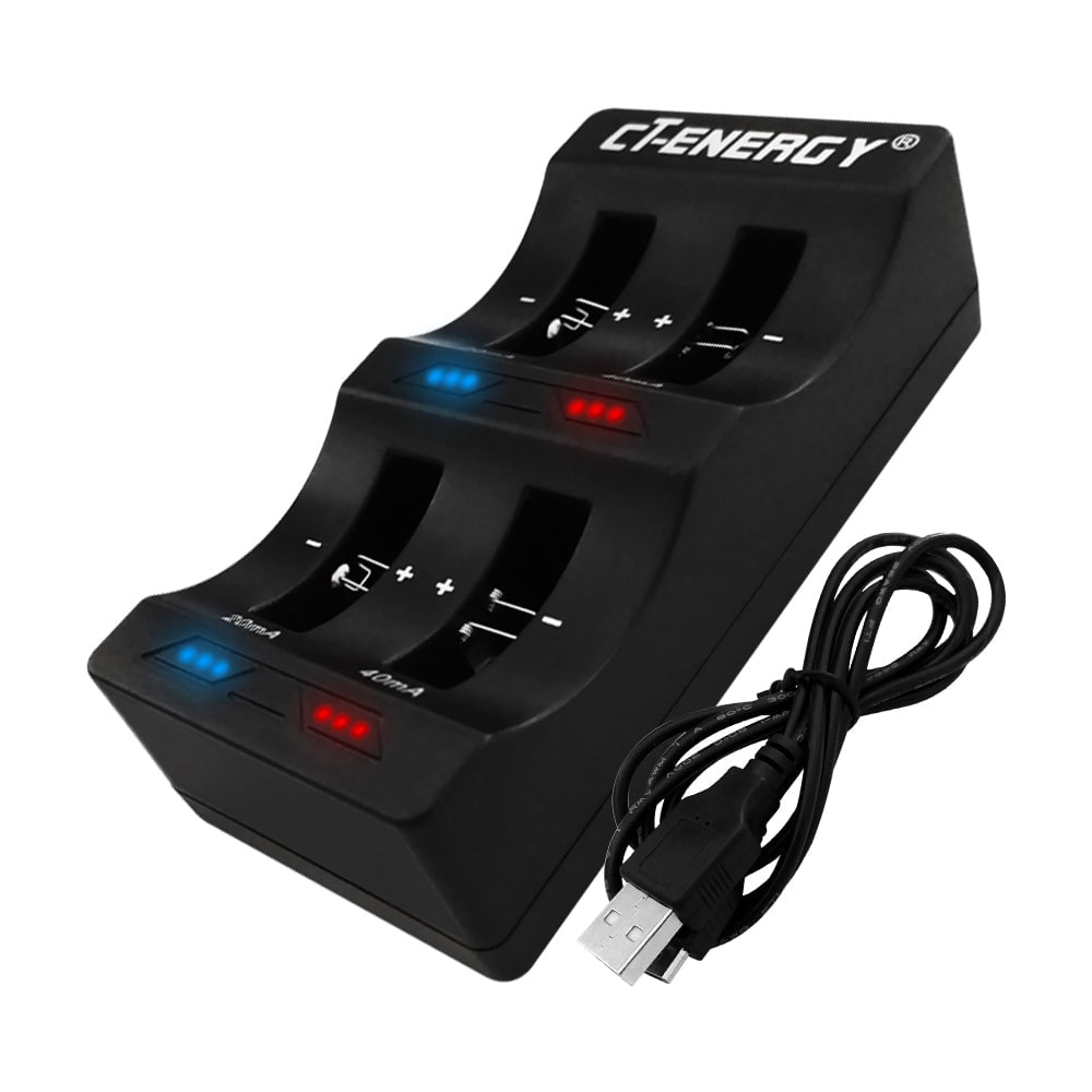 Lithium Coin Battery Charger 4 Slots Smart Charging Rechargeable Button ...