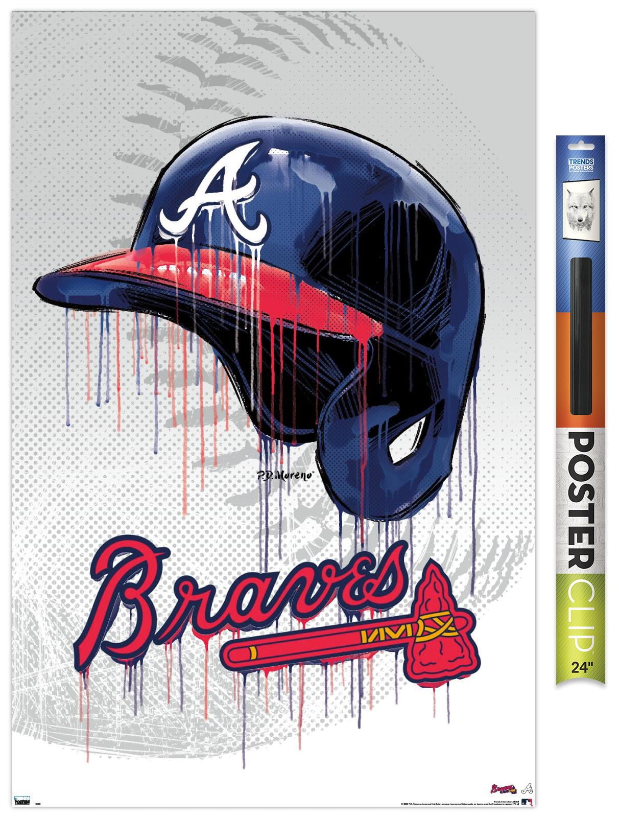MLB Atlanta Braves - Drip Helmet 20 Wall Poster, 22.375" x 34 ...