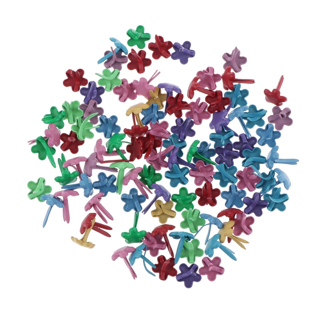 50/100pcs Lots Metal Brads Scrapbook Paper Decorative Brads - Walmart.com