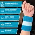 36 Neon Sportsbands Set Include 12 Striped Absorbing Headbands 24 ...