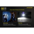 Combo: NITECORE E4K Flashlight -1x NITECORE 21700 Rechargeable Li-ion ...