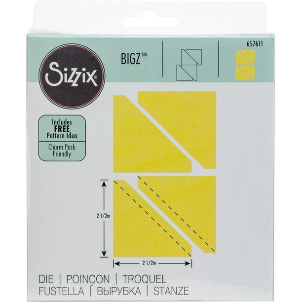 Sizzix Bigz Die Half-Square Triangles 2" Finished Square - Walmart.com
