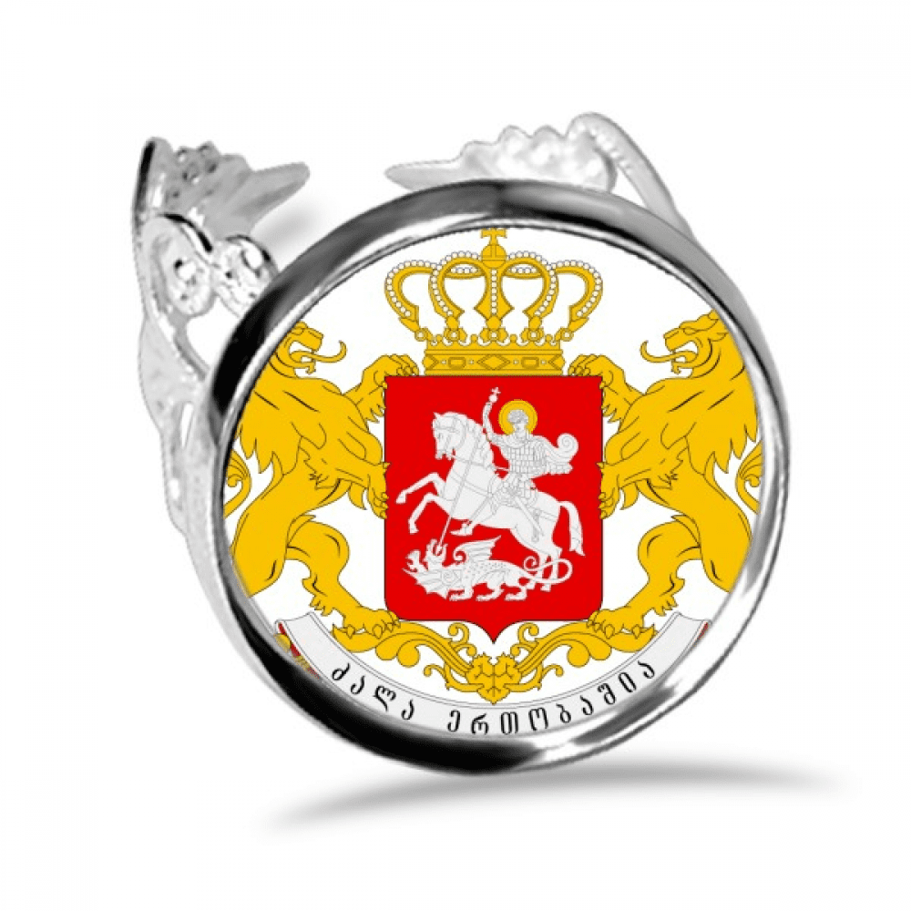 Georgia emblema nacional país Anillo de compromiso de boda de amor ...