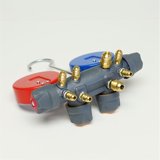 Yellow Jacket 49965 Titan 4-Valve Test & Charging Manifold, F/C, R/B ...