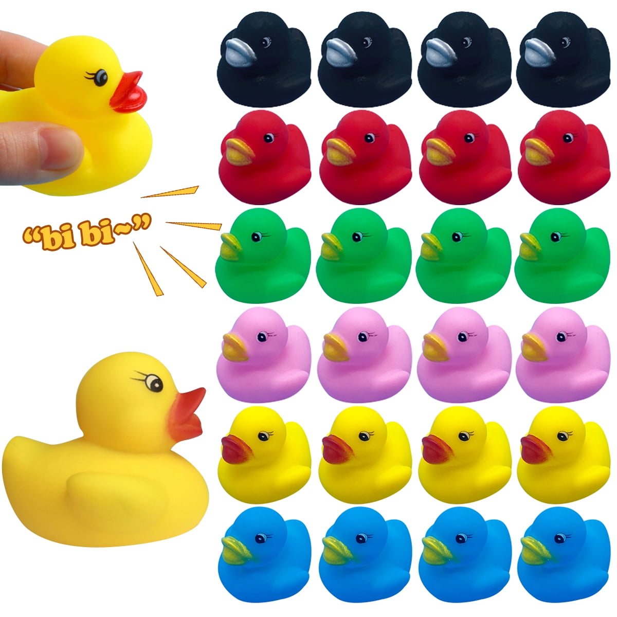 Muyoka Austok - Juego de 50 patos de goma, color macarrón, mini pato ...