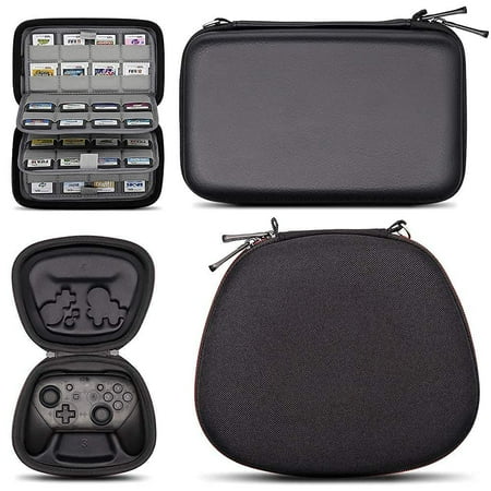 64 DS/3DS Games Case (Black) + Switch Pro Controller Case (Black ...
