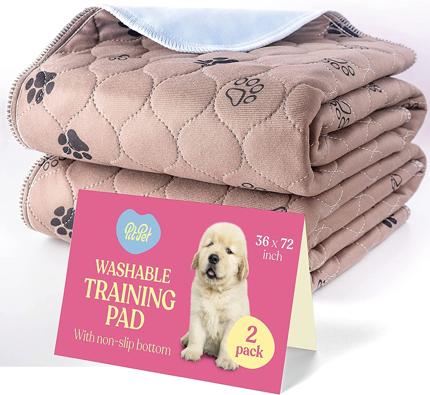 Super Absorbent Washable Pee Pads for Dogs - 2-Pack Superior Reusable ...