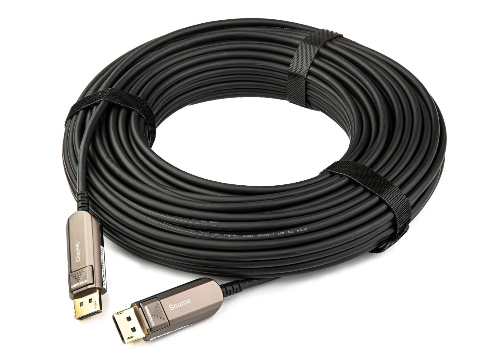 Kramer 90m/295ft 8K Active Optical DisplayPort Cable - Plenum Rated ...