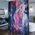 Colorful Nebulae Shower Curtain, Abstract Shiny Gradient Pink Blue ...