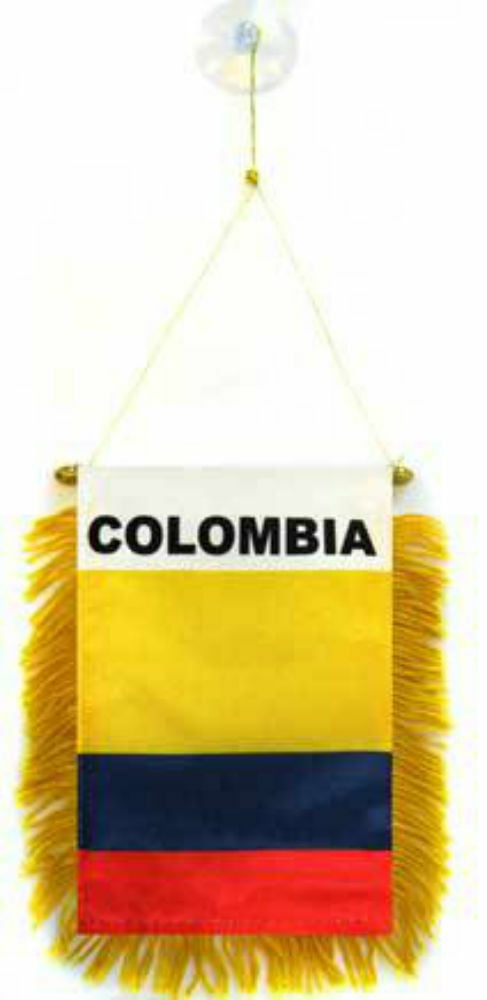 Colombia Mini Flag 4"x6" Window Banner w/ suction cup - Walmart.com