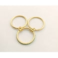 Emerald Band Ring, 3 Set Enter Locking Band Ring, Woman Stacking Band ...