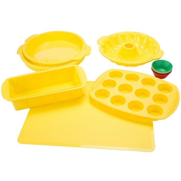 Silicone Bakeware Set, 18-Piece Set including Cupcake Molds, Muffin Pan ...