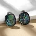 10pc 304 Stainless Steel Stud Earrings with Shell Oval Stainless Steel ...