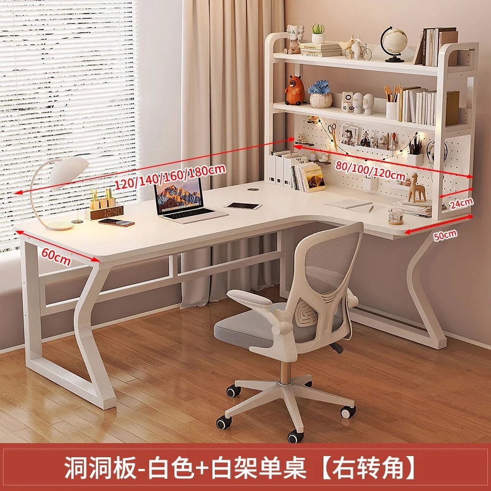Drawers Luxury Office Desk Bookshelf Storage Bedroom Vanity Computer ...