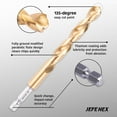JEFE HEX 3/8" Inch Hex Shank with Titanium Coating Twist Drill Bits ...