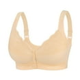 Beige Bras for Women Oversize Front Closure Bras for Women Breathable ...