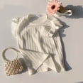 AherBiu Toddler Girls Clothes Cute T Shirt Ruffle Cap Sleeve Crewneck ...