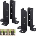 4 Pcs Adjustable Deck Post Anchor Brackets Kit - Fit 1.5x1.5, 2x2, 2x4 ...