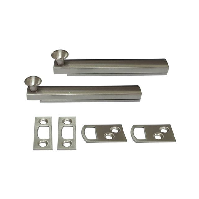 QCAA Heavy Duty Solid Brass Concealed Surface Bolt, 4 QCAA Heavy Duty Solid Brass Concealed Surface Bolt, 4