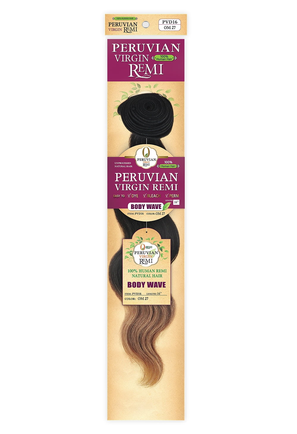 Peruvian Virgin Remi - Body Wave 20" - Color OMRED - Walmart.com