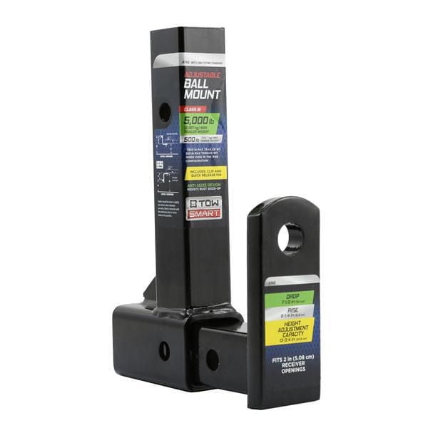 Click here for Towsmart Adjustable Ball Mount W/Clip & Quickrelea... prices