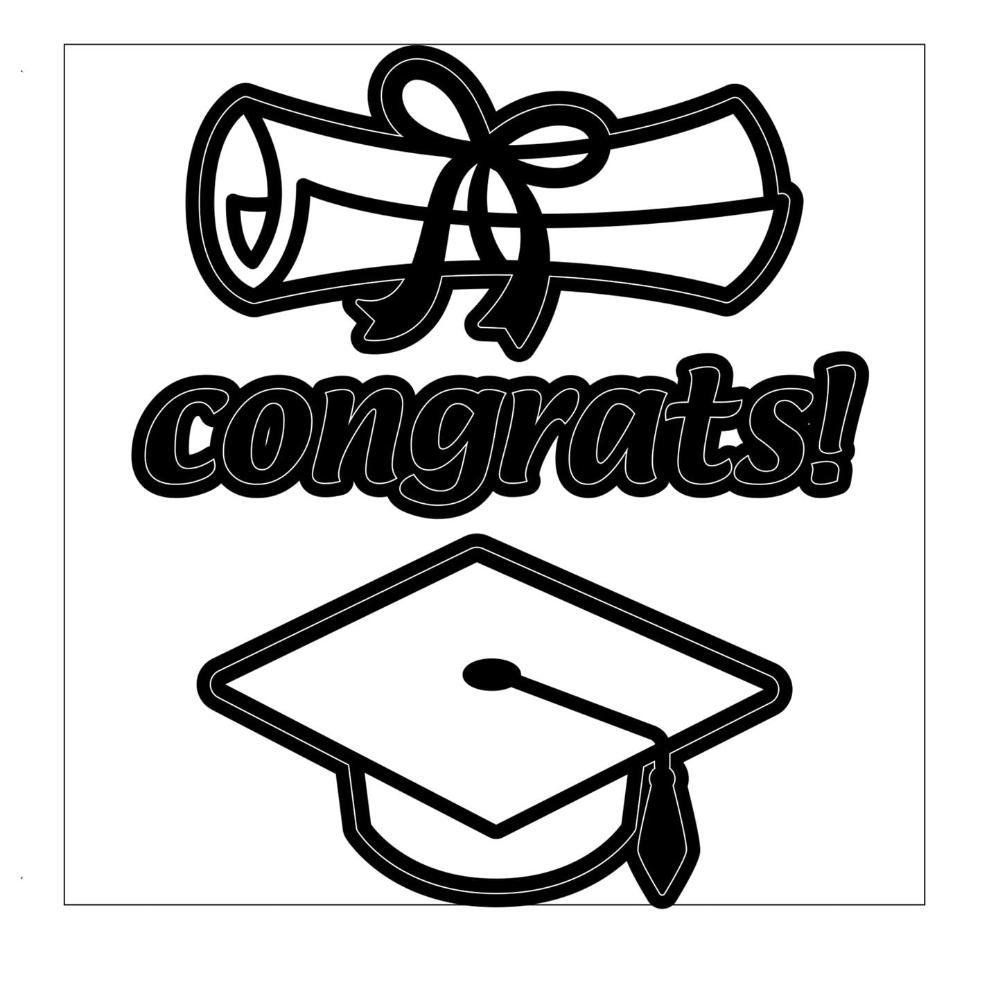Reusable Stencil Craft Stencil Graduation Stencil Congrats Graduate ...