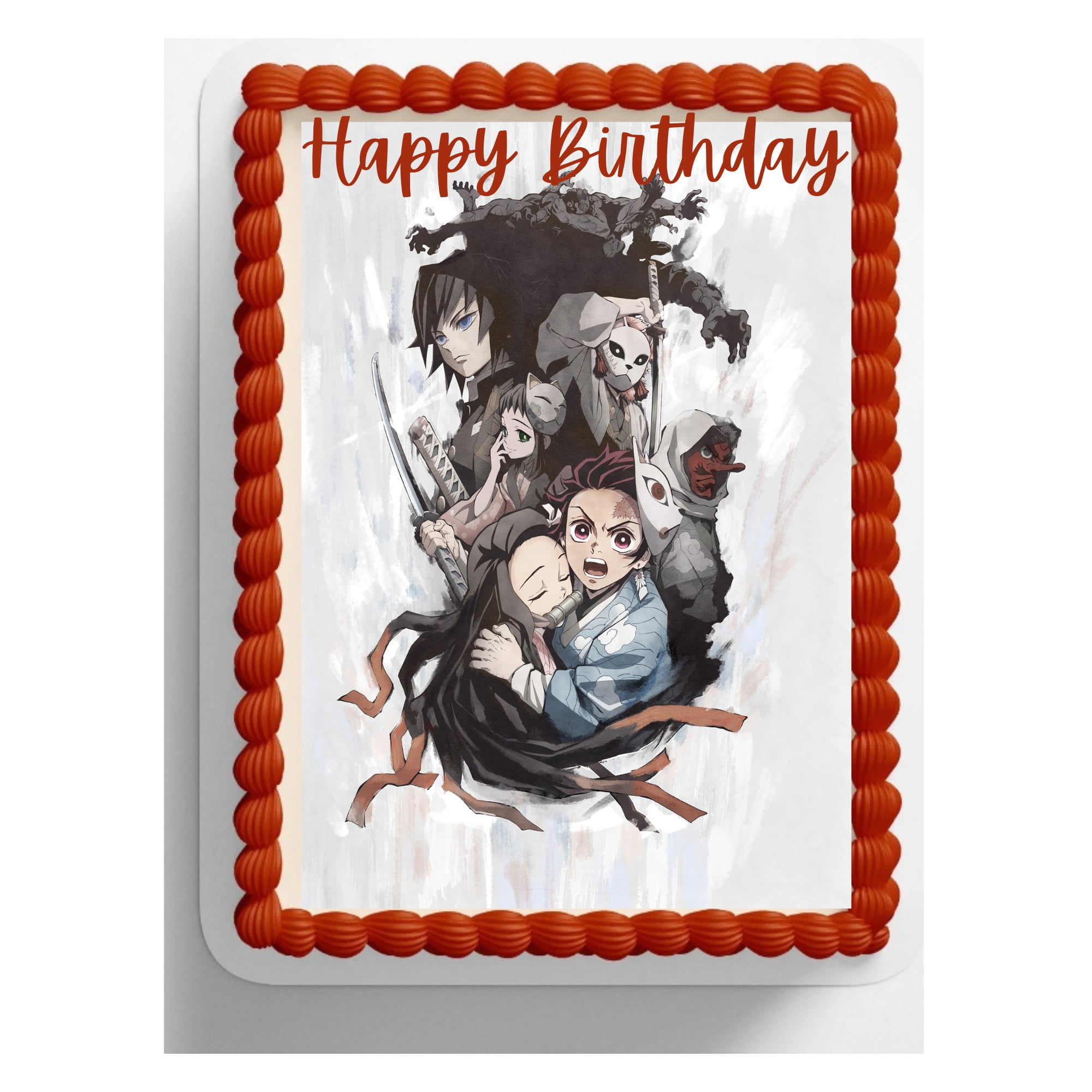 Happy Birthday Anime Cake