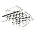 KFFKFF Drag Harrow 4'x 4' ATV Lawn Rake Chain Field Drag for Landscape ...
