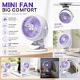 3-in-1 Portable Desk Fan with Night Light, Adjustable 5-Speed Breeze ...