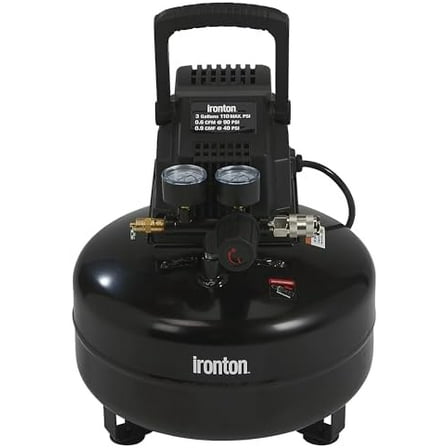 Hyper Tough 3 Gallon Oil Free Portable Air Compressor, 100PSI, Red ...