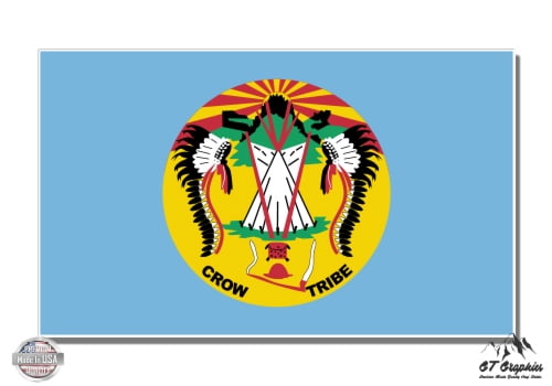 Crow Nation Flag - 12" Vinyl Sticker Waterproof Decal - Walmart.com