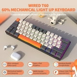 ZIYOU LANG T60 Wired 60% TKL Mechanical Gaming Keyboard with Led ...