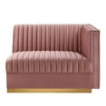 Sanguine Channel Tufted Performance Velvet Modular Sectional Sofa Right ...