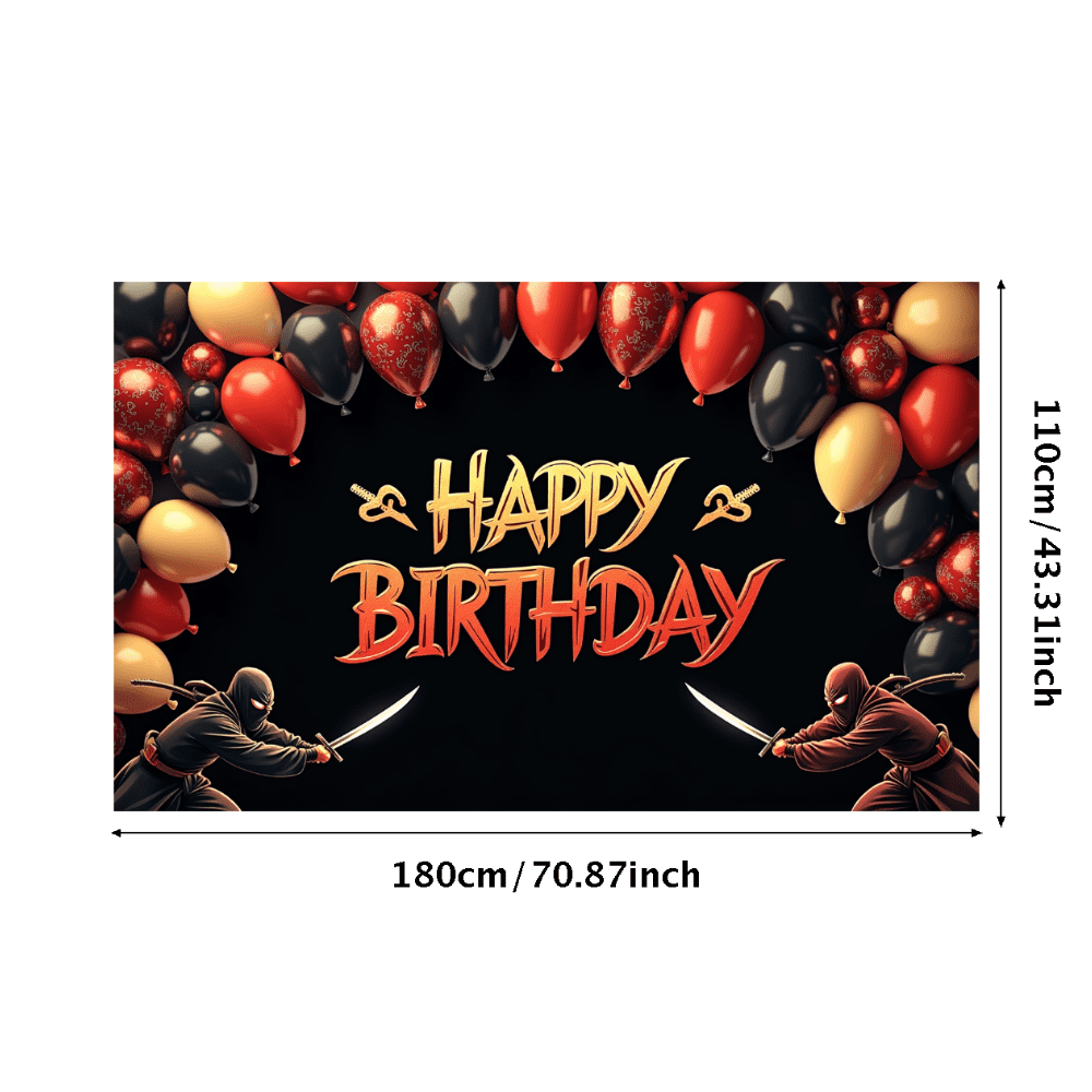 Click here for Yezdix Ninja Theme Birthday Backdrop Celebration N... prices