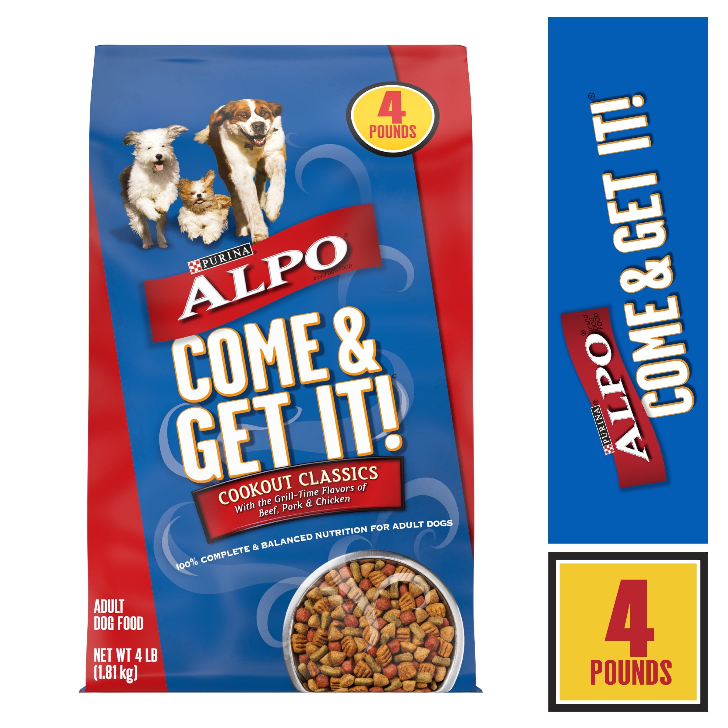 Purina ALPO Dry Dog Food, Come & Get It! Cookout Classics, 4 lb. Bag ...