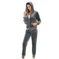 Velour Tracksuit Womens 2 Pieces Joggers Outfits Jogging Sweatsuits Set