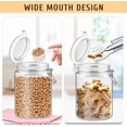 2 count Plastic Storage Jars with Locking Clamp Empty Square Clear ...