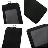 "GOGO Slim PU Leather ID Badge Holder with Zip, Card Wallet Case, 20 ...