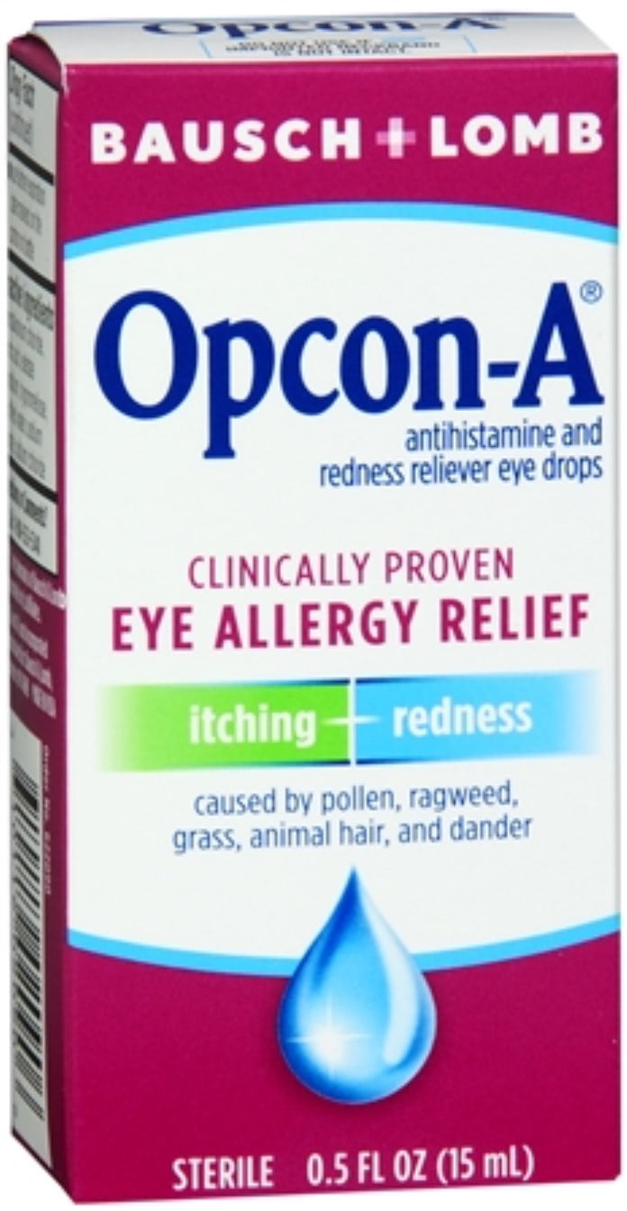 Bausch & Lomb Opcon-A Eye Drops 0.50 oz (Pack of 2) - Walmart.com ...