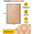 16Pcs Macaron Silicone Baking Mat Set,2 Pack Nonstick Half Sheet ...