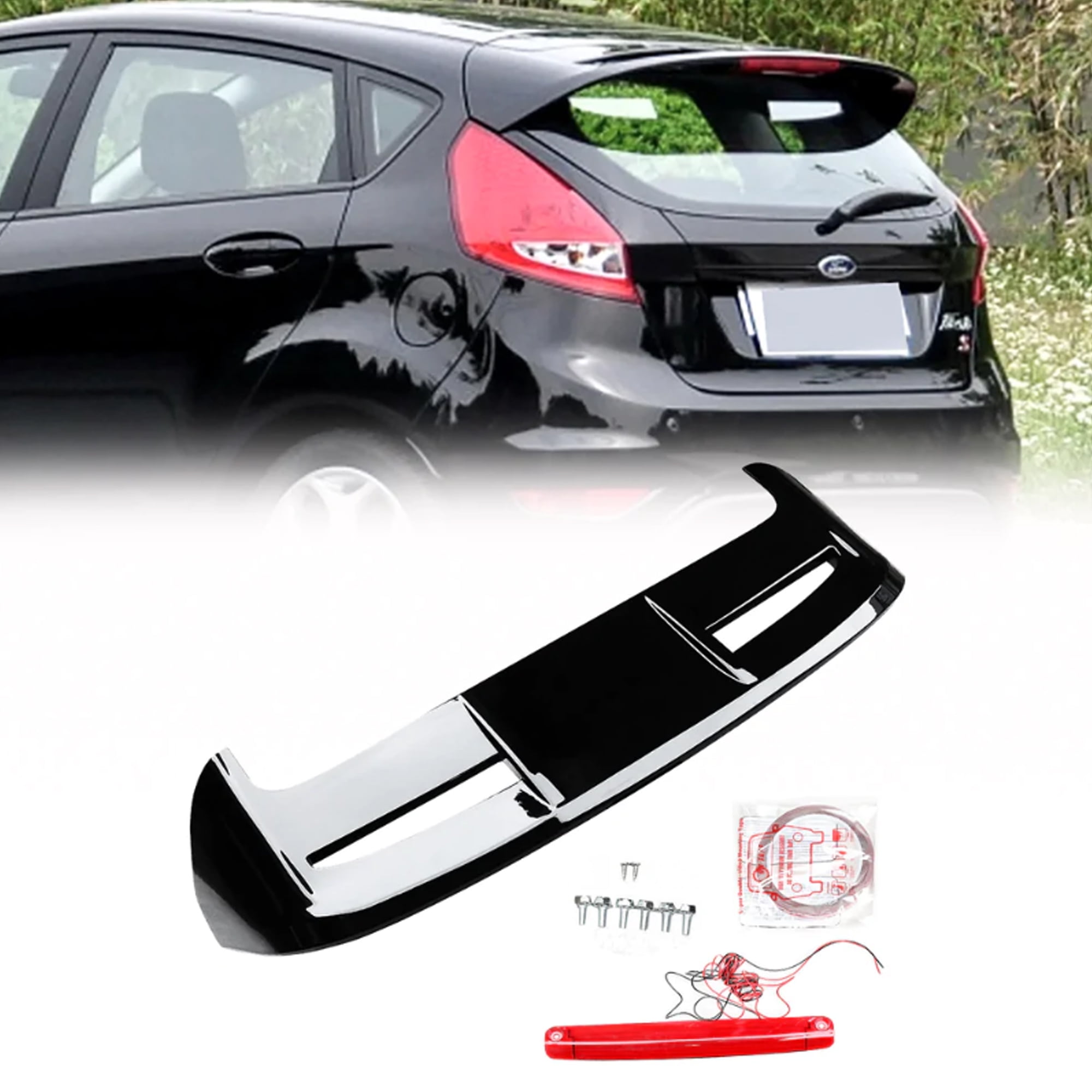NINTE Rear Roof Spoiler for 2011-2019 Ford Fiesta Hatchback ST Style ...