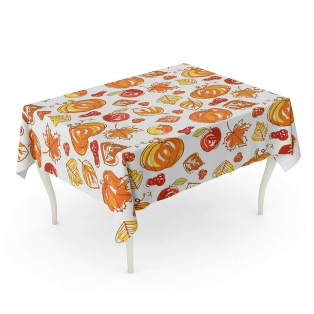 JSDART Marron Automne Thanksgiving Automne Coloré Récolte Motif Nappe ...