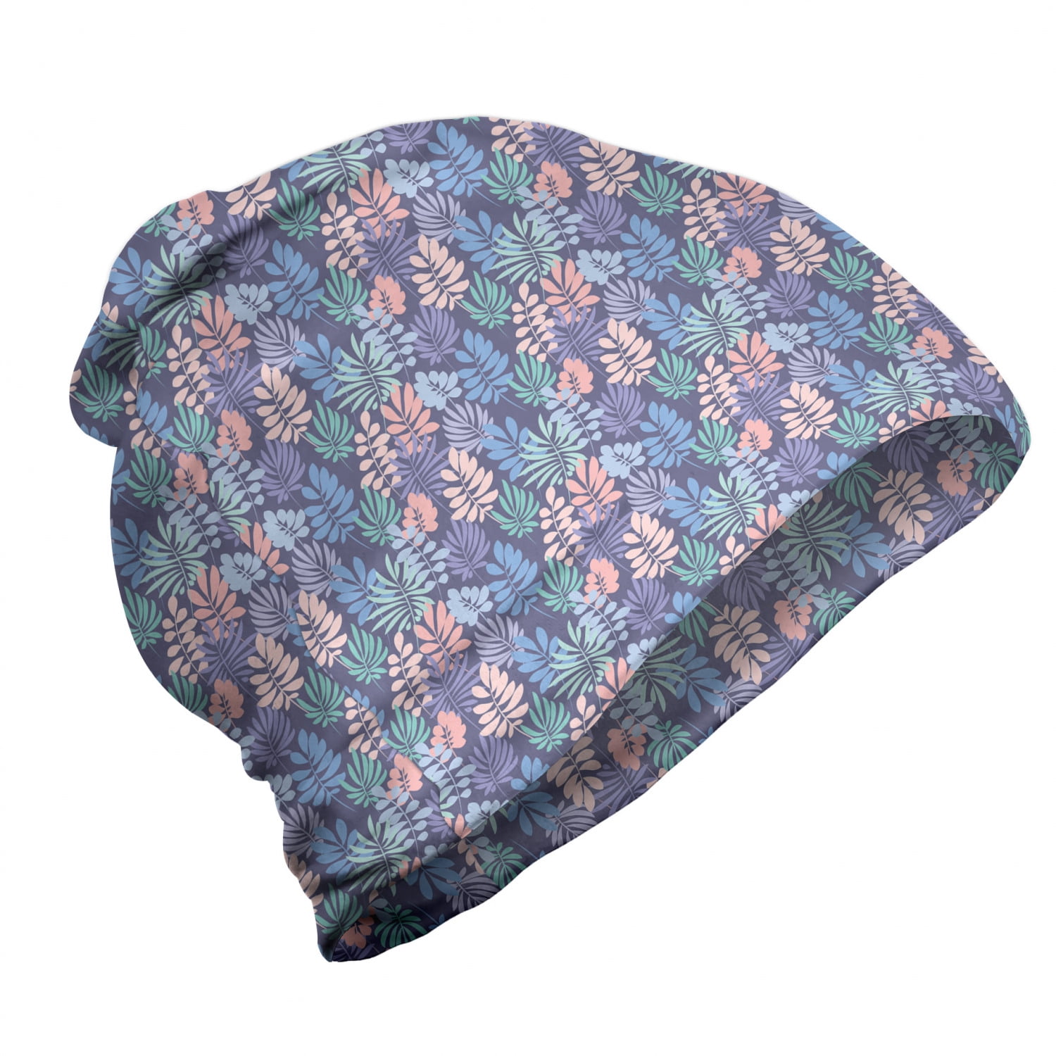 Nature Unisex Beanie, Summer Style Rhythmic Leaves, Hiking Outdoors ...