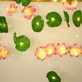 1pc LED Lotus String Lights - Creative Water Lily Copper Wire Fairy ...