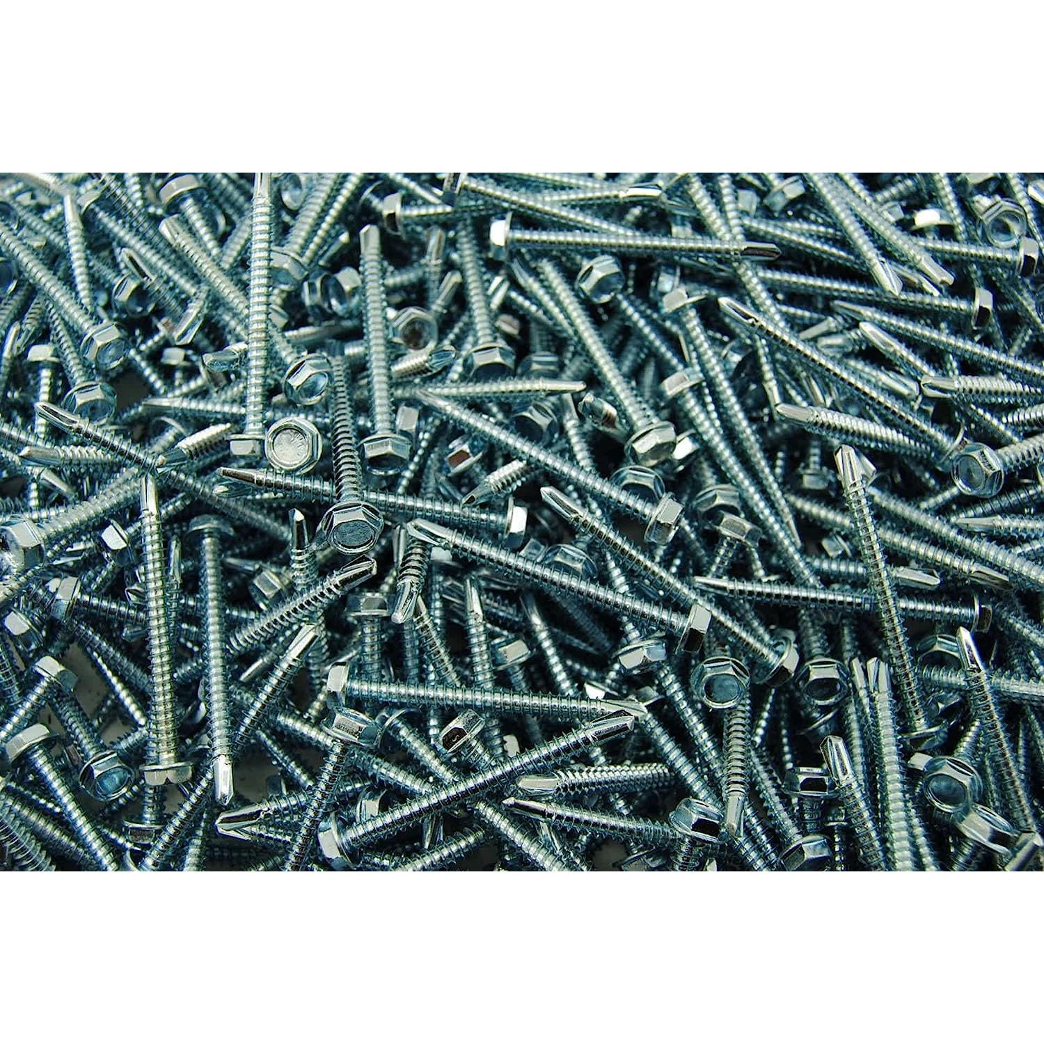 (400) Hex Washer Head #10 x 2 Self-Drilling Tek Screw IHW - Walmart.com