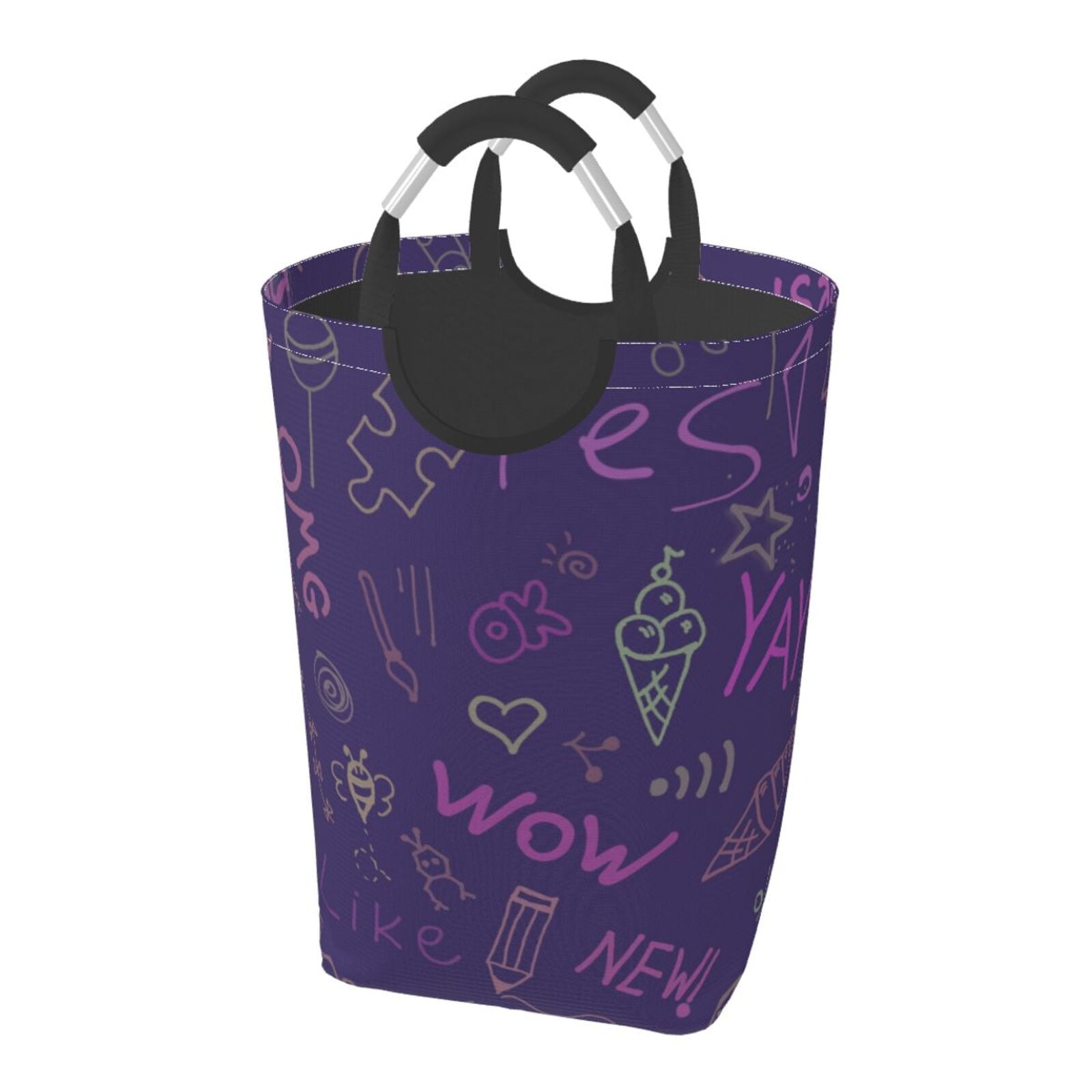 Omg Wow Doodle Rectangular Laundry Basket Organizer , Collapsible ...