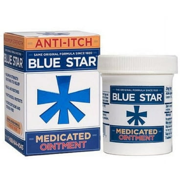Blue Star Medicated Anti-Itch Ointment, Rash Medication for Humans, 2 ...