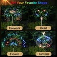 Lewondr Firework Solar Garden Lights, 120 LED Solar Swaying Lights with ...