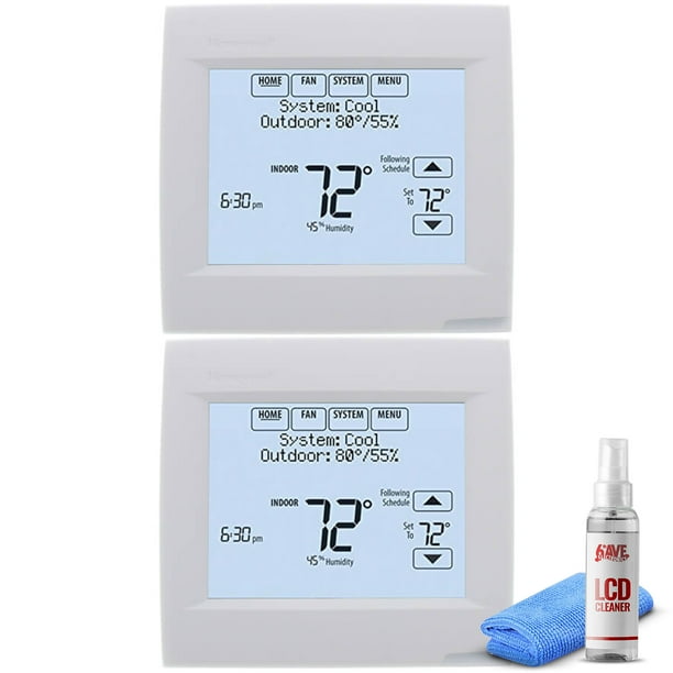 2-Pack Honeywell VisionPRO 8000 Thermostat - White + LCD Cleaner ...