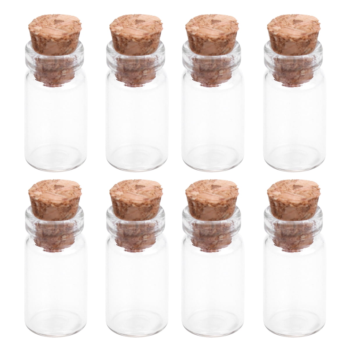 BESTONZON 25 Pcs Clear Small Mini Glass Jars with Cork Stoppers DIY ...